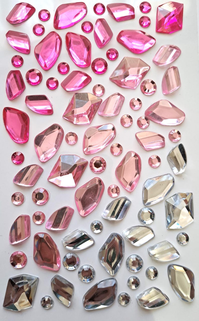 Jewel Pebble Stickers in Pretty Colours, Gem Stickers, Rhinestone ...