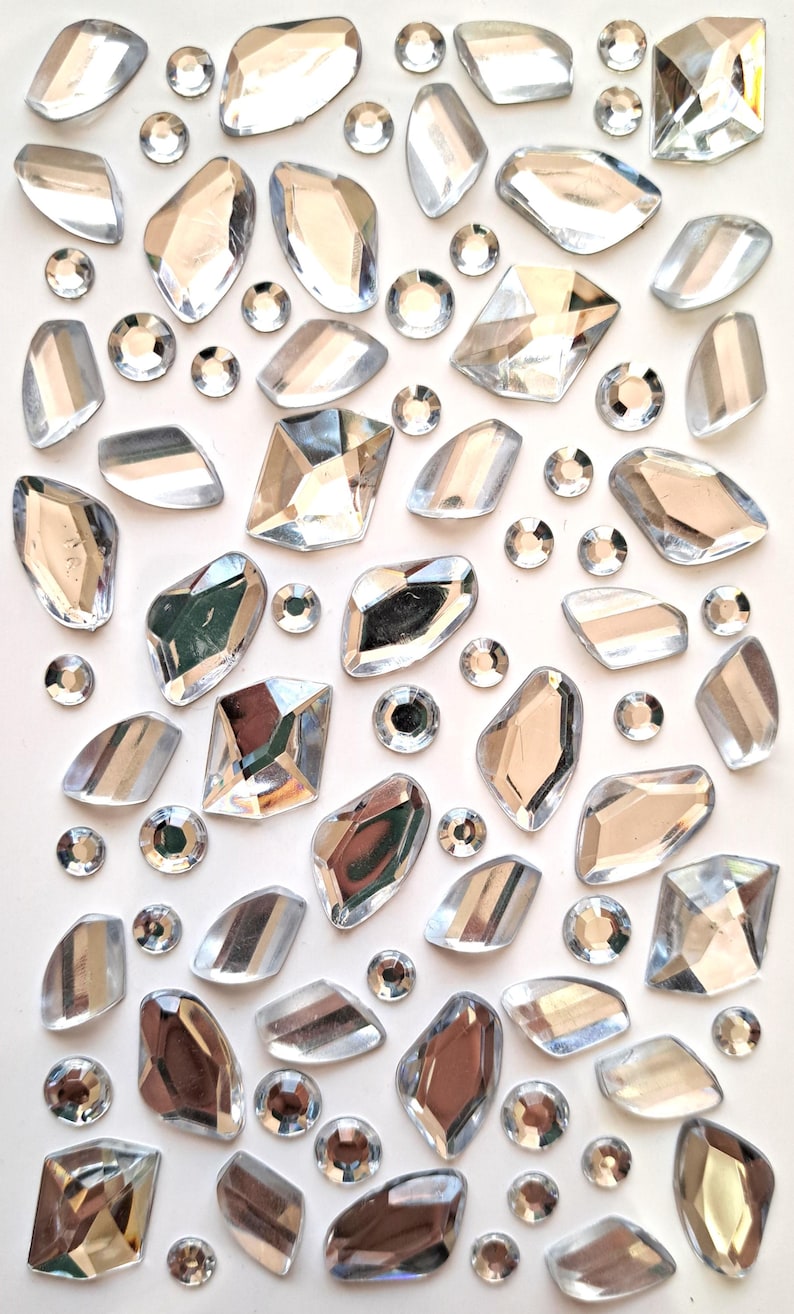 Jewel Pebble Stickers in Pretty Colours, Gem Stickers, Rhinestone ...