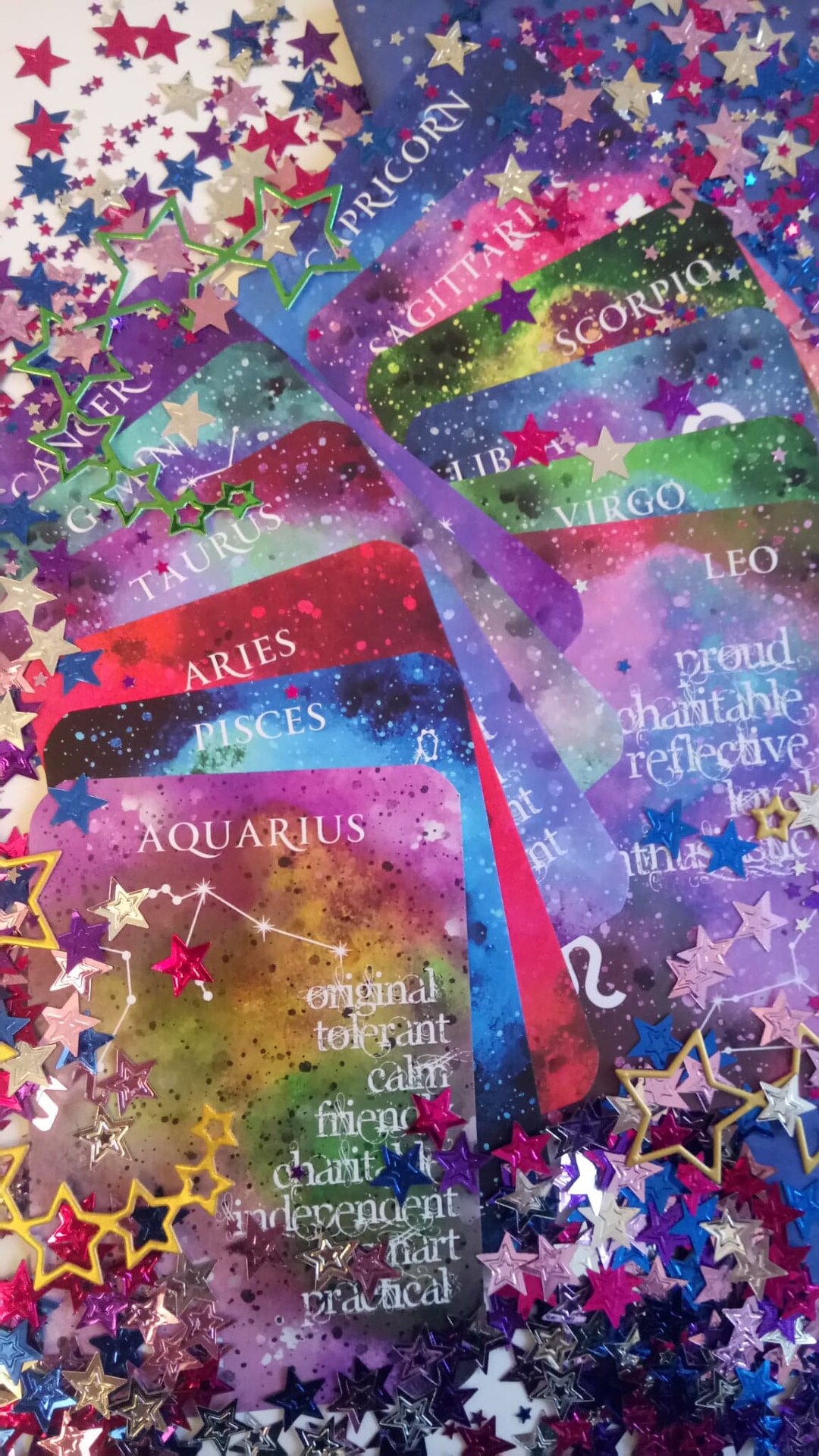 Astrology Journalling Cards X12 With an Astrological Zodiac Theme, Note ...