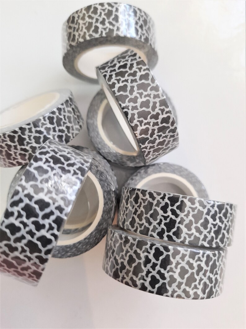Monochrome Safari Animal Print Washi Tape, Printed Masking Tape, Zebra ...