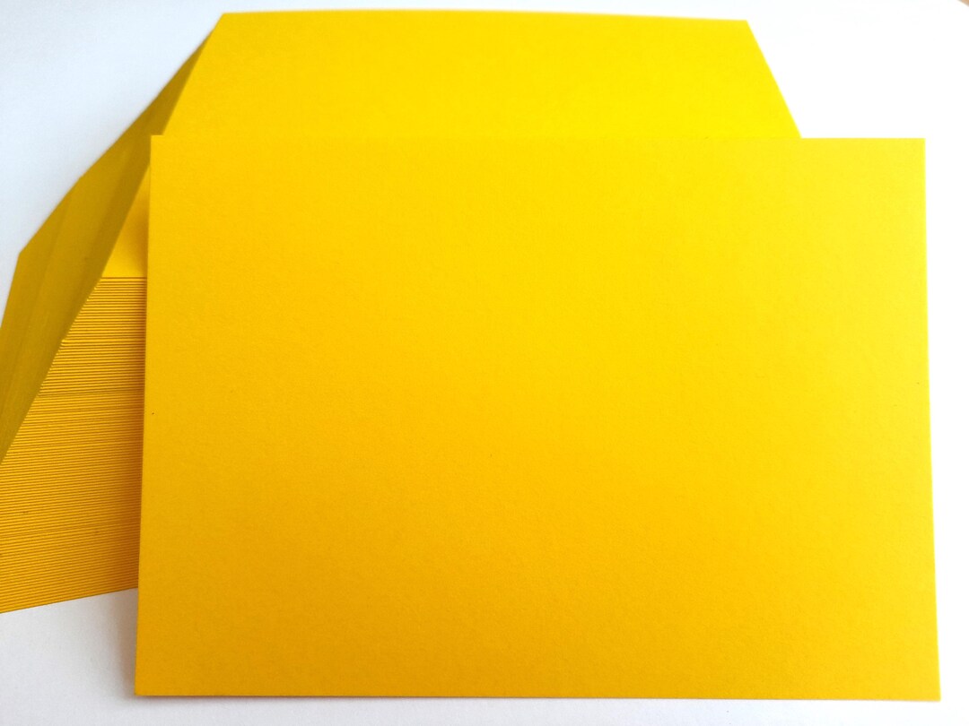 Lemon Yellow Note Cards, Blank Notecards, Correspondence Cards, Blank ...