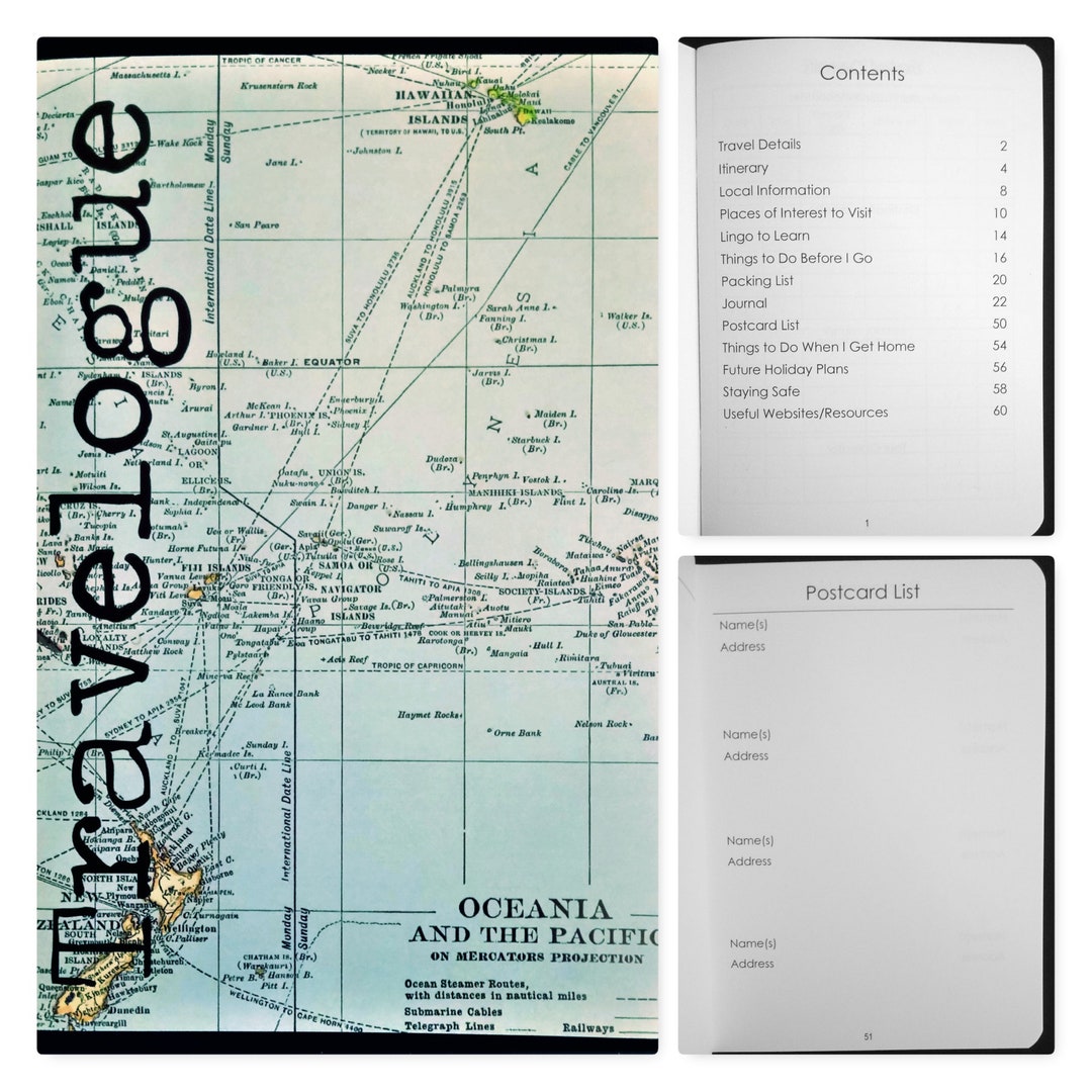 Travelogue Travel Journal, to Plan Your Holiday Vacation and to Add ...
