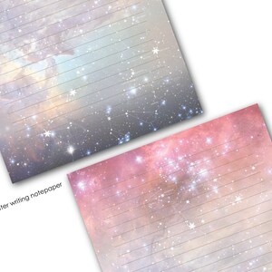 Night Sky Constellations Letter Writing Paper Set, Notepaper Set ...