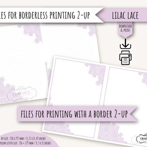 PRINTABLE Letter Writing Paper, Lilac Lace, Digital Letter Writing ...