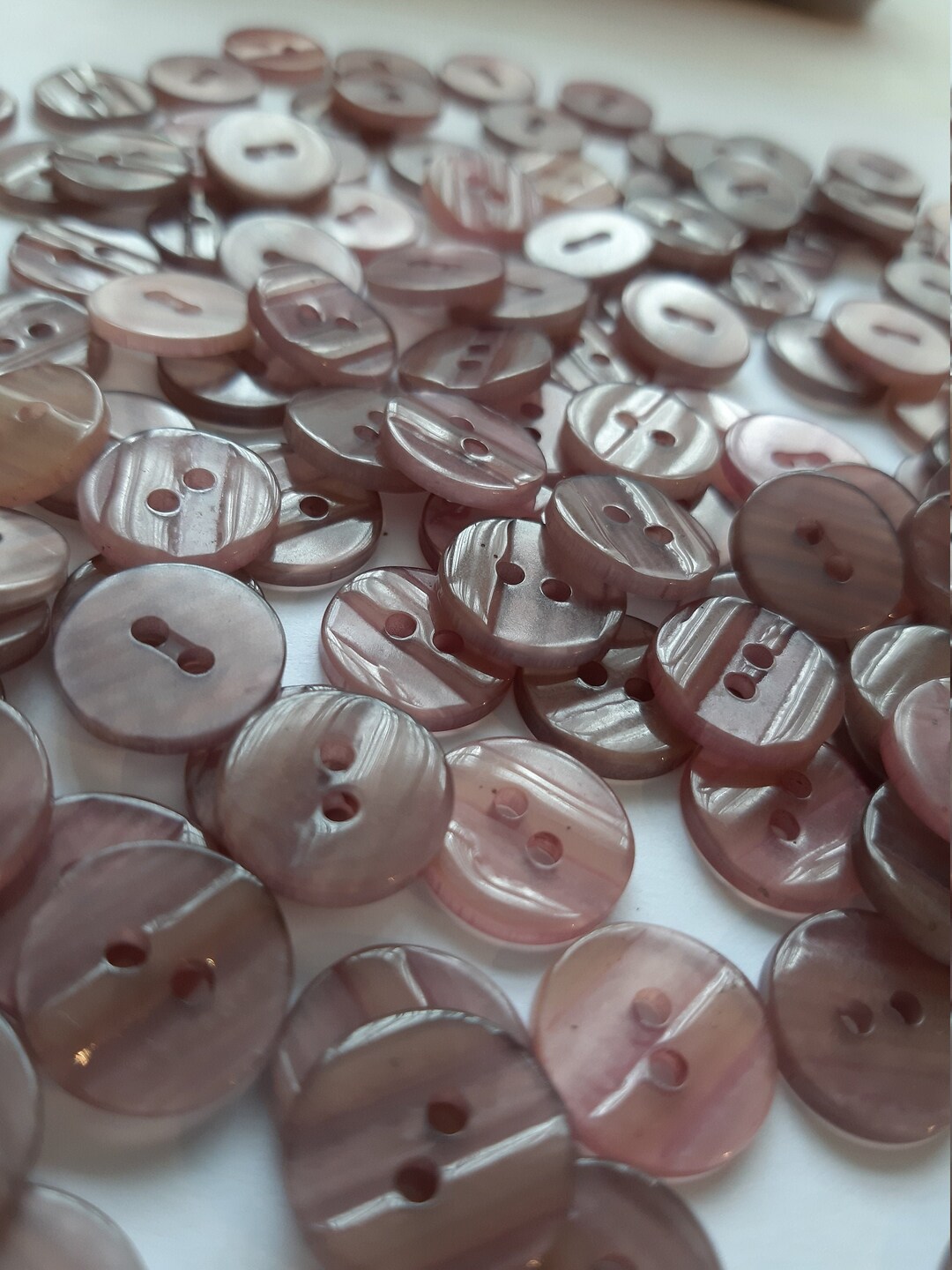 Small Purple Translucent 2-hole Buttons, 14mm, Small Buttons, Sewing ...