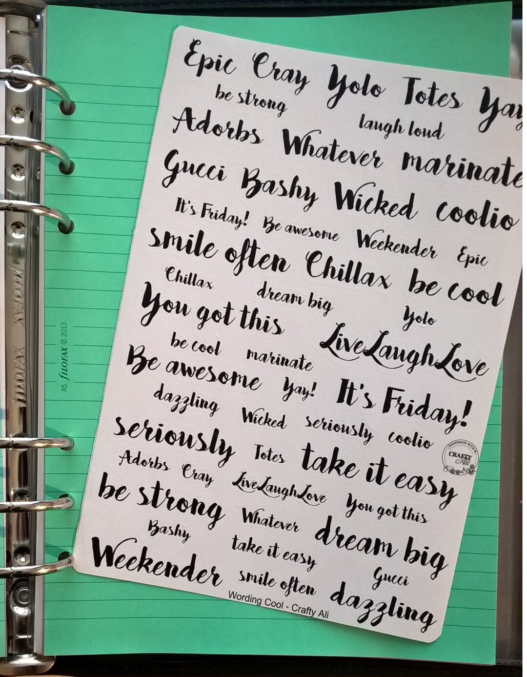 Cool Wording Stickers / Bujo Stickers / Planner Stickers / Wording ...