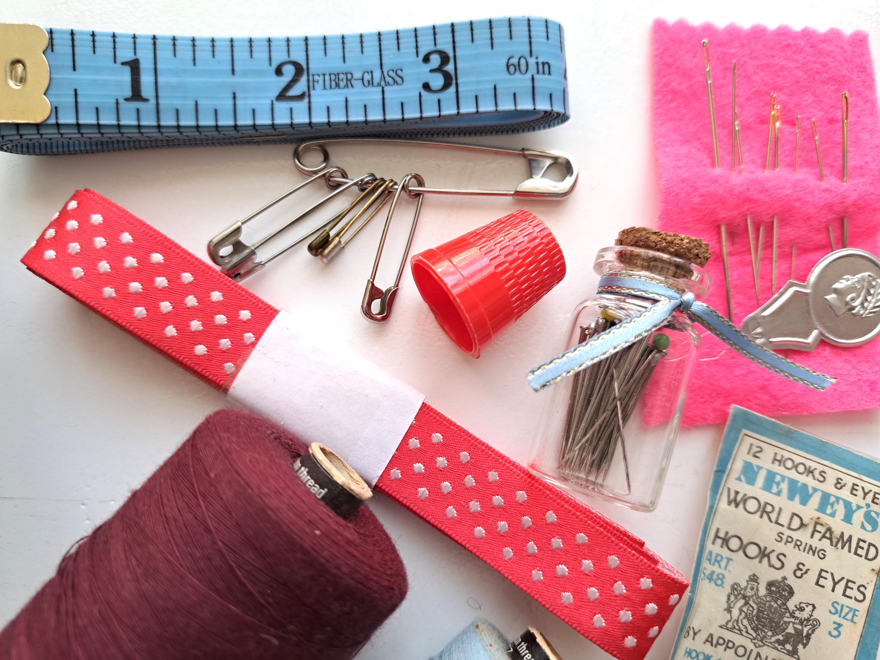 Vintage Sewing Kit With Lovely Haberdashery Items, Neatly Stored in a ...