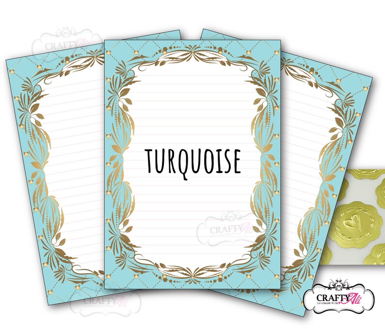 Regal Frame Printed Letter Writing Paper, Notepaper Set, A5 Letter ...