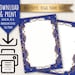 PRINTABLE Letter Writing Notepaper, Regal Frame Navy, Digital Letter ...