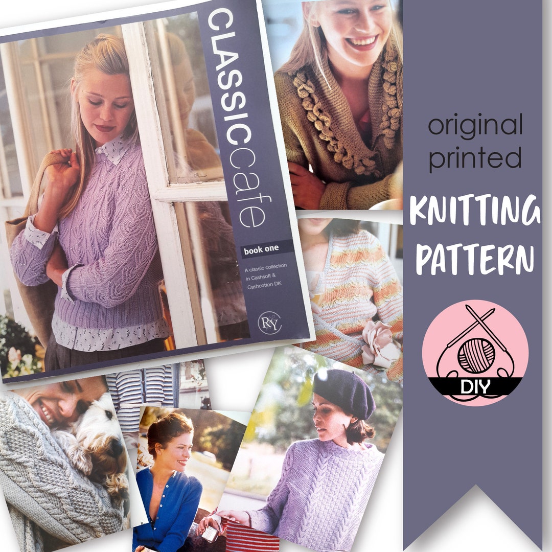 Rowan Yarn Knitting Pattern Book "classic Cafe Book One" for Adults ...