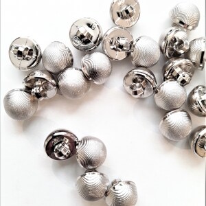 12mm Dome Shaped Silver Buttons With Shank and Mesh Pattern - Etsy UK