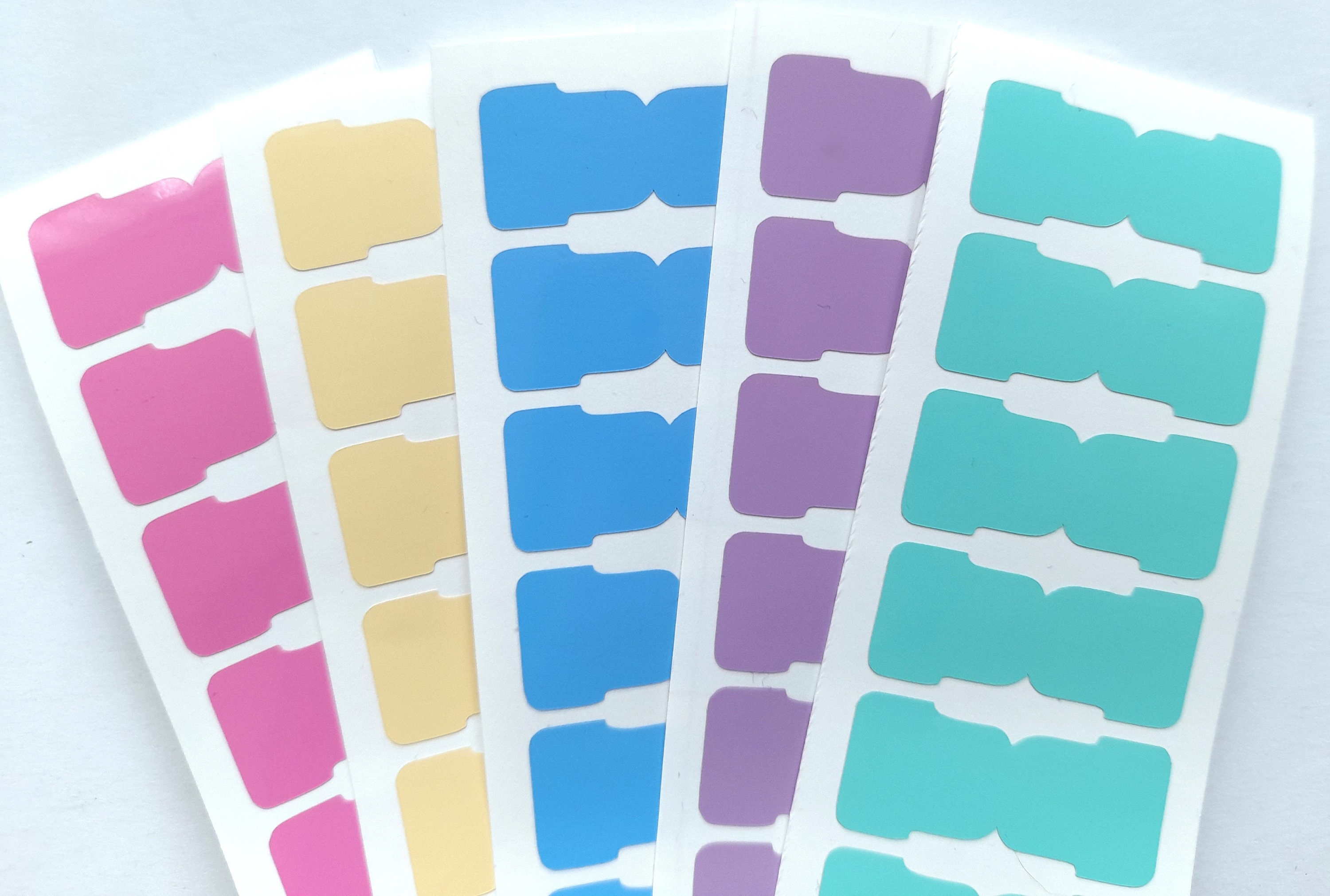 Self Adhesive Planner Tabs in Soft Pastel Colours, Tiny Tabs, Choose ...