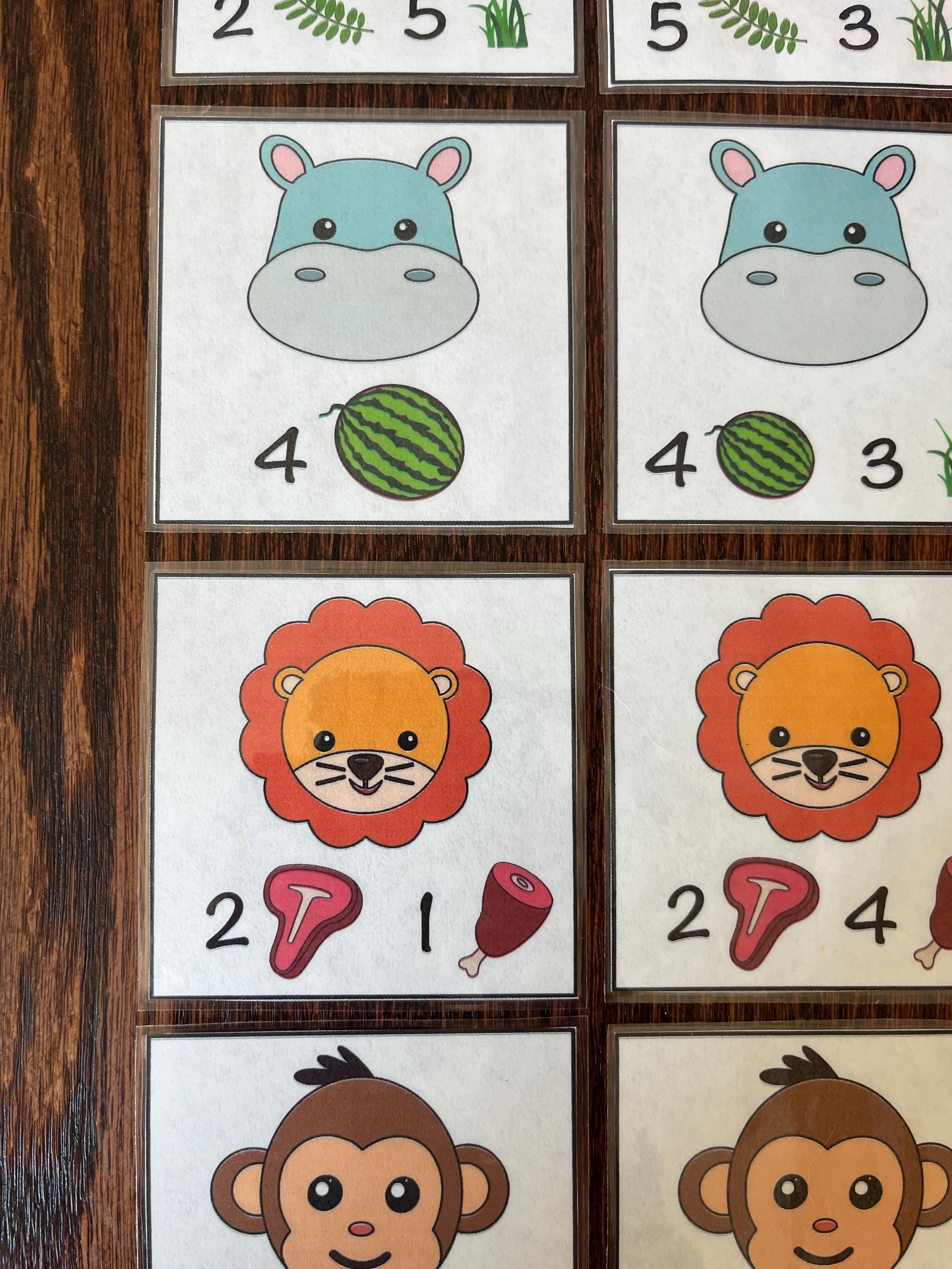 Feed the Zoo Animals Sensory Bin: Counting & Number Skills - Etsy