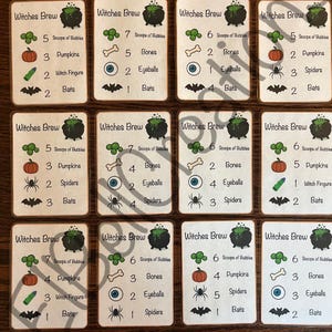 Witches Brew Sensory Bin Recipe Cards: Spooky Halloween Kids Activity ...