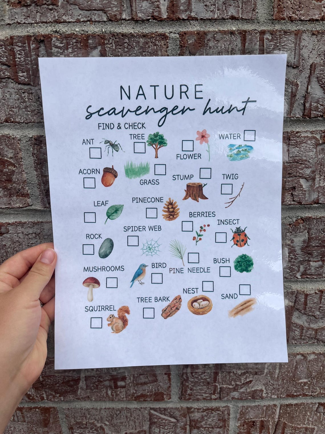 Nature Scavenger Hunt: Outdoor Activity for Toddlers & Kids (digital ...