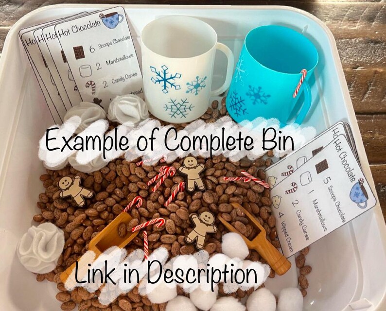 Hot Chocolate Sensory Bin Recipe Cards Digital File- Cards Only - Etsy