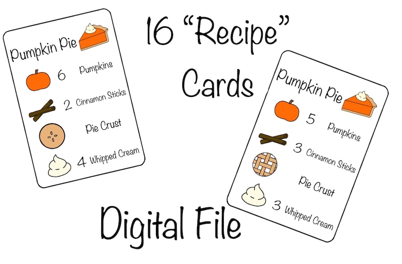Pumpkin Pie Sensory Bin Digital Download Cards Only - Etsy
