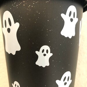 Sparkly Black Ghost Cold Cup Spooky Halloween Fall Iced - Etsy
