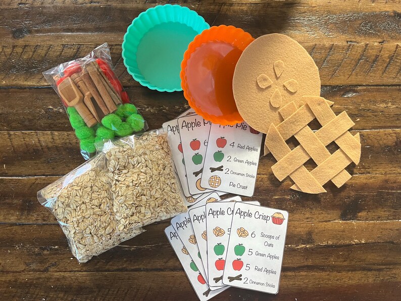 Make a Apple Pie | Sensory Bin | Preschool Fall Unit Study Game ...