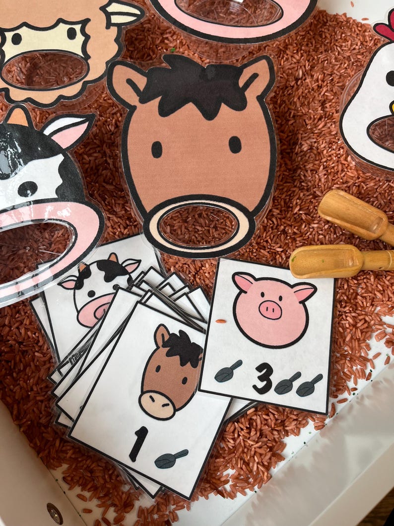 Feed the Farm Animal Bin Cards Digital File ONLY | Instant Download ...