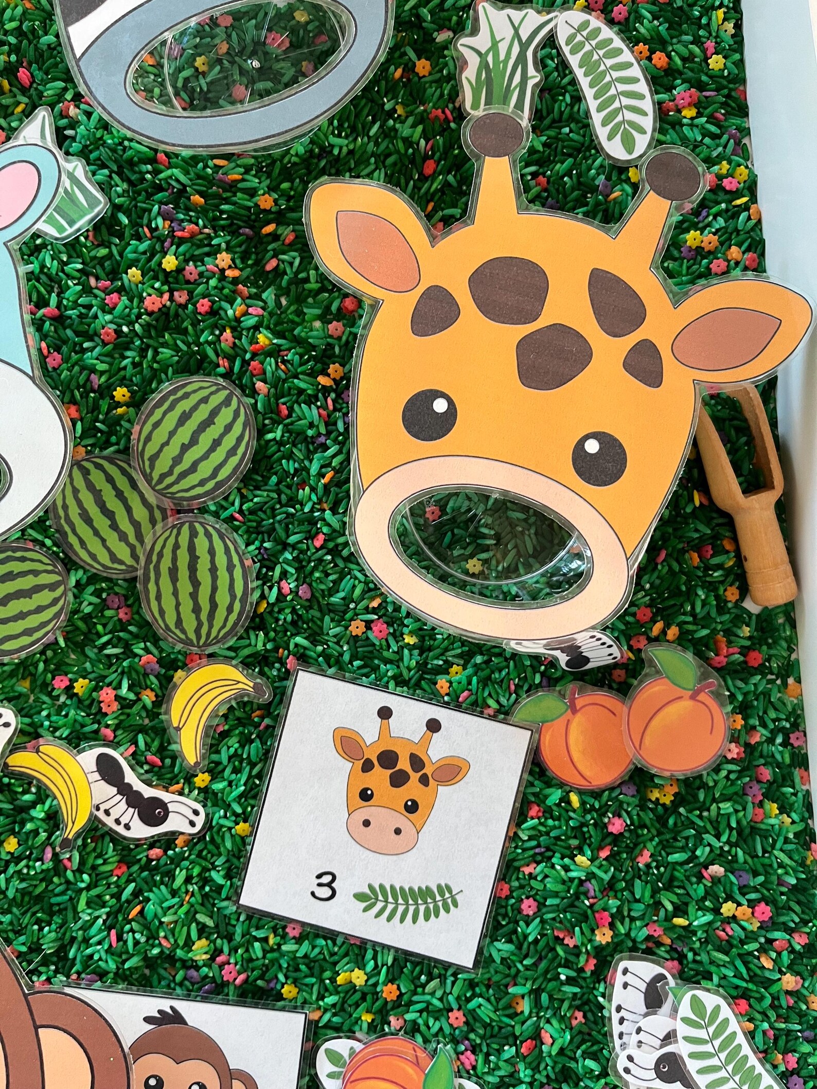 Feed the Zoo Animals Sensory Bin: Counting & Number Skills - Etsy