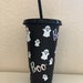 Sparkly Black Ghost Cold Cup Spooky Halloween Fall Iced - Etsy