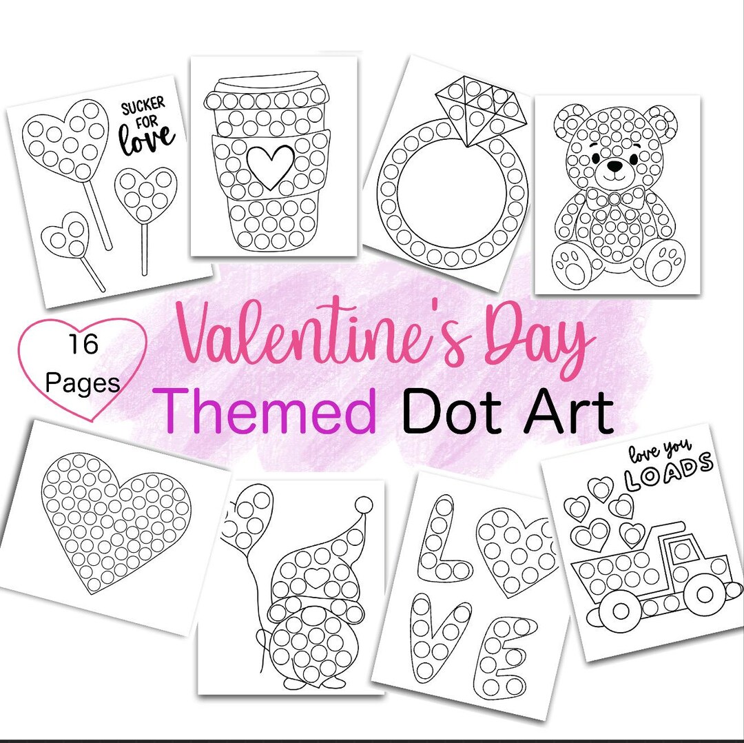 Valentines Day Dot Dauber Marker Activity: Toddler Coloring Pages ...