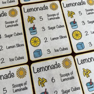 Card Only | Lemonade Sensory Bin Recipe Cards - Etsy