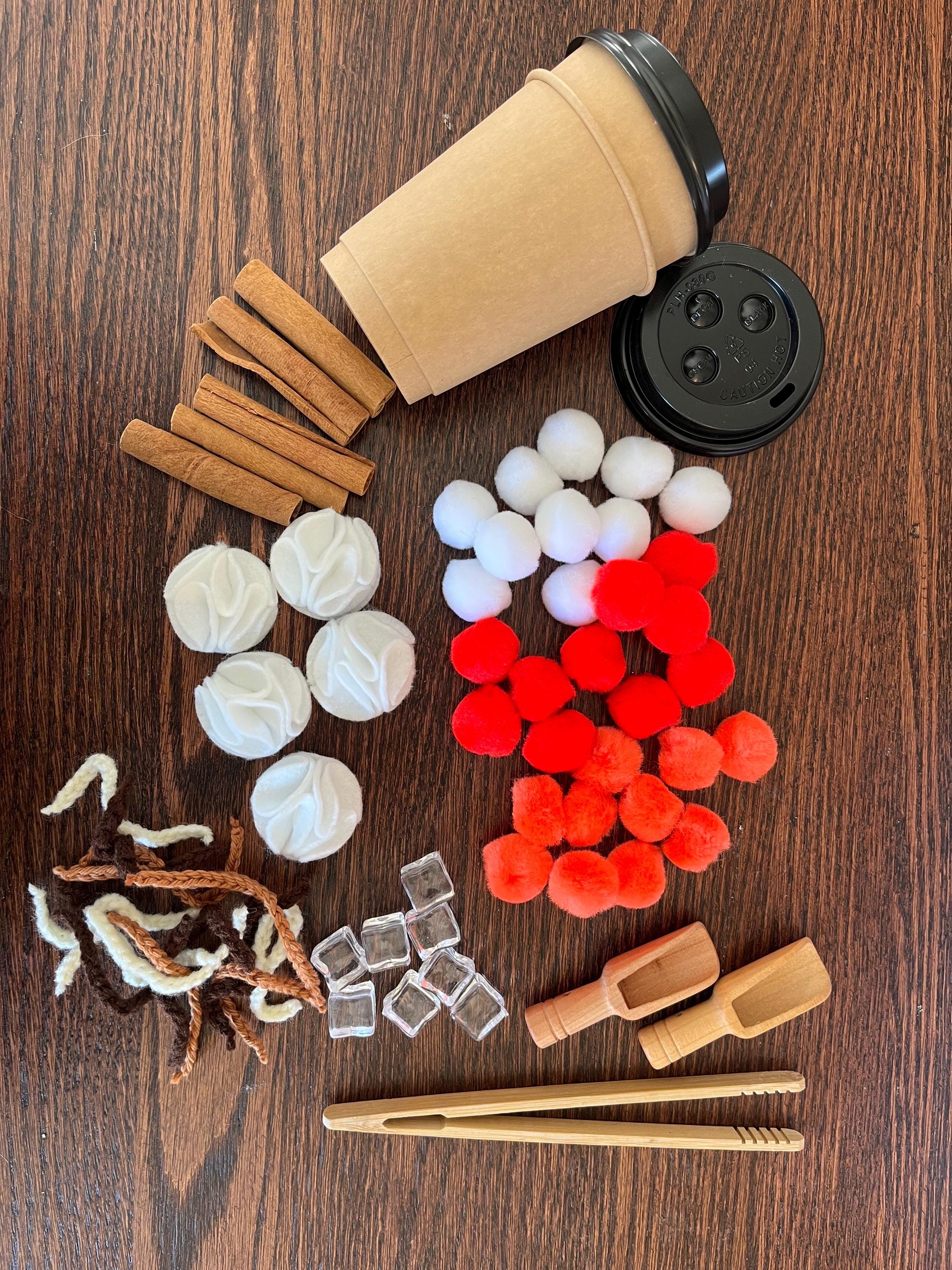 Coffee Drinks Sensory Bin : Winter Preschool Learning Game - Etsy