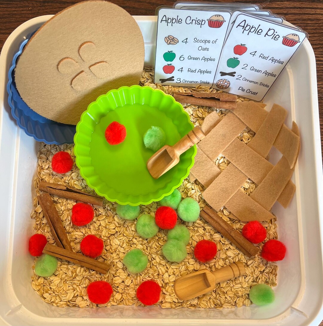 Make a Apple Pie | Sensory Bin | Preschool Fall Unit Study Game ...