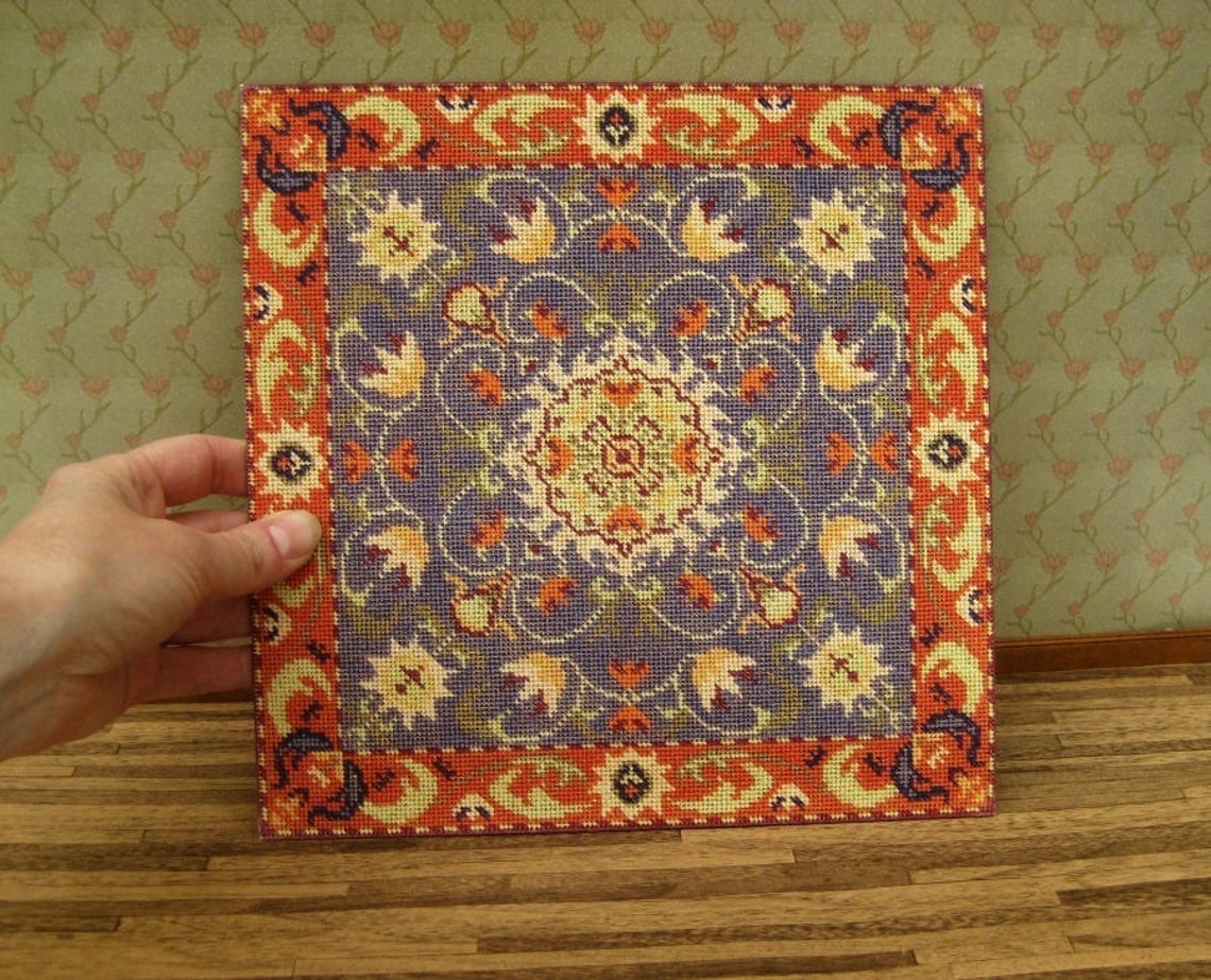 Dollhouse Miniatures Rug KIT. Doll House Rug for 1:12 Scale | Etsy