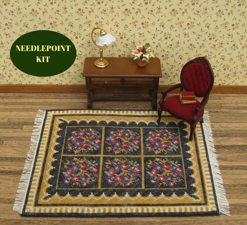 Dollhouse Miniatures Rug KIT. Doll House Rug for 1:12 Scale - Etsy