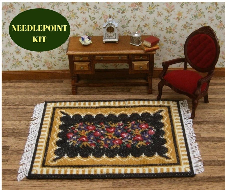 Dollhouse Miniatures Rug KIT. Doll House Rug for 1:12 Scale - Etsy UK
