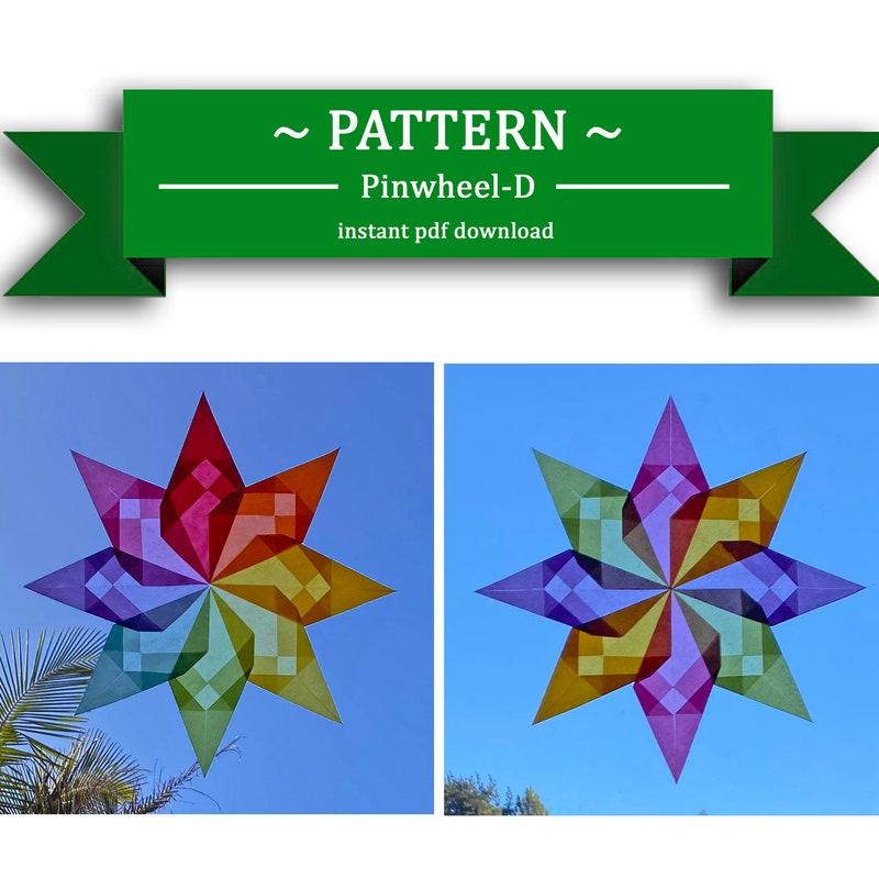 Stained Glass Pinwheel Pattern - Etsy
