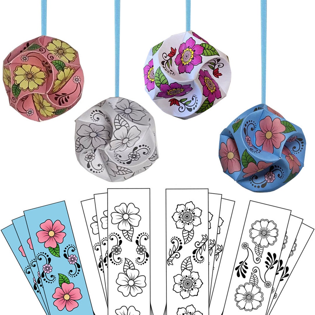 Origami Ball Kit. Paper DIY Craft to Make an Origami Ornament. No Tools ...