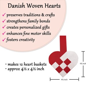 12 DIY Danish Heart Baskets. Precut and Ready to Use, No Tools Needed ...