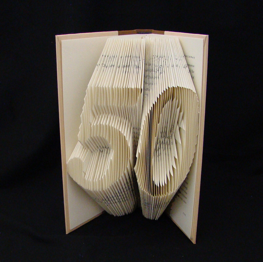 50 -- Numbers and Digits -- Folded-book Art Sculpture - Etsy