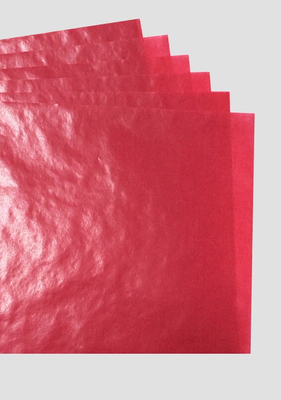 Single Sheet of Red Translucent Wax Paper for Making Waldorf - Etsy