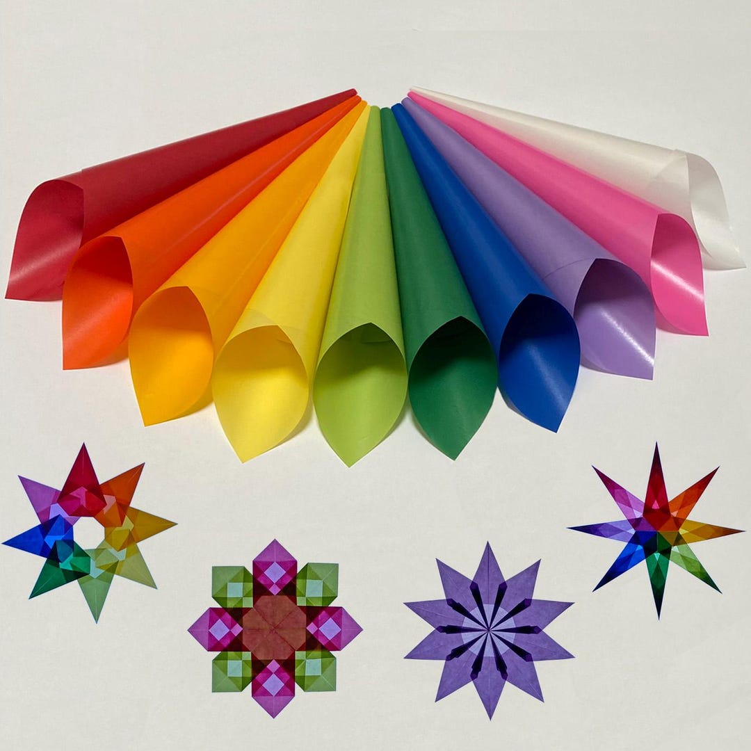 New Colors, Translucent Paper for Making Waldorf Stars | Window Stars ...