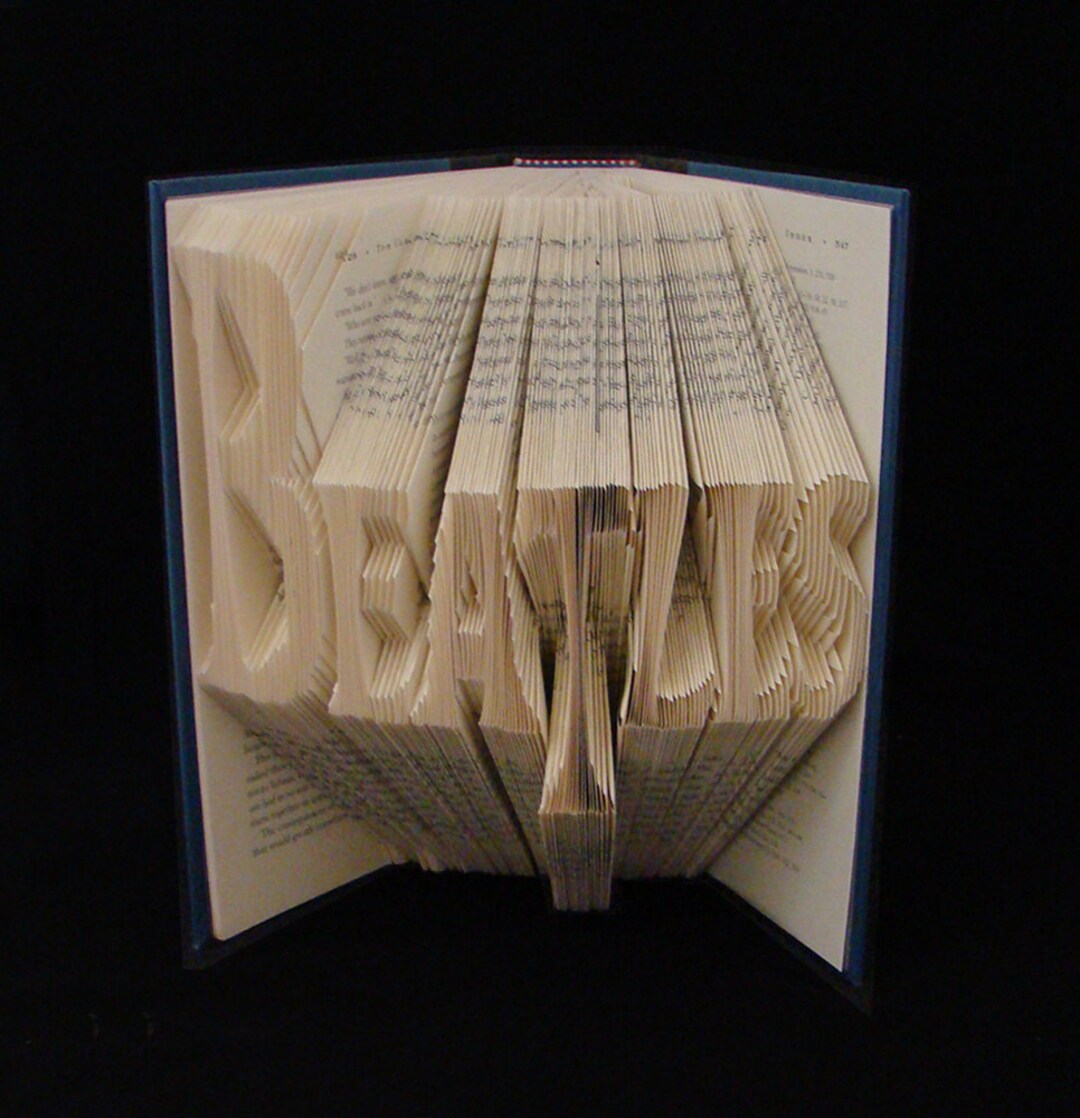 Beatles . Fandom . Paul John Ringo George . Logos . Folded Book Art ...