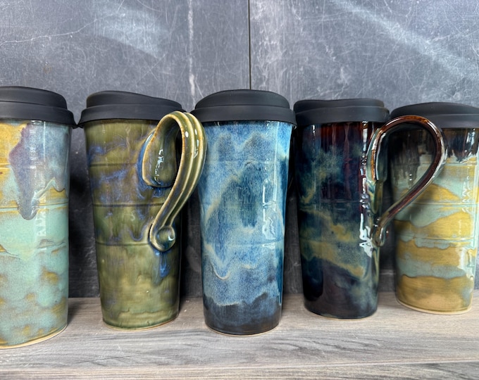 IN STOCK* Ceramic Travel Tumbler / Commuter Mug With Silicone Lid ...