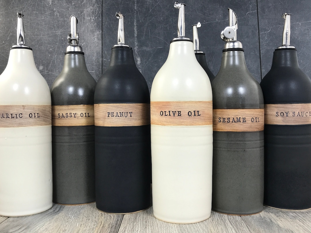 Custom Order/made to Order - Customizable Oil Bottles - Stoneware Oil ...