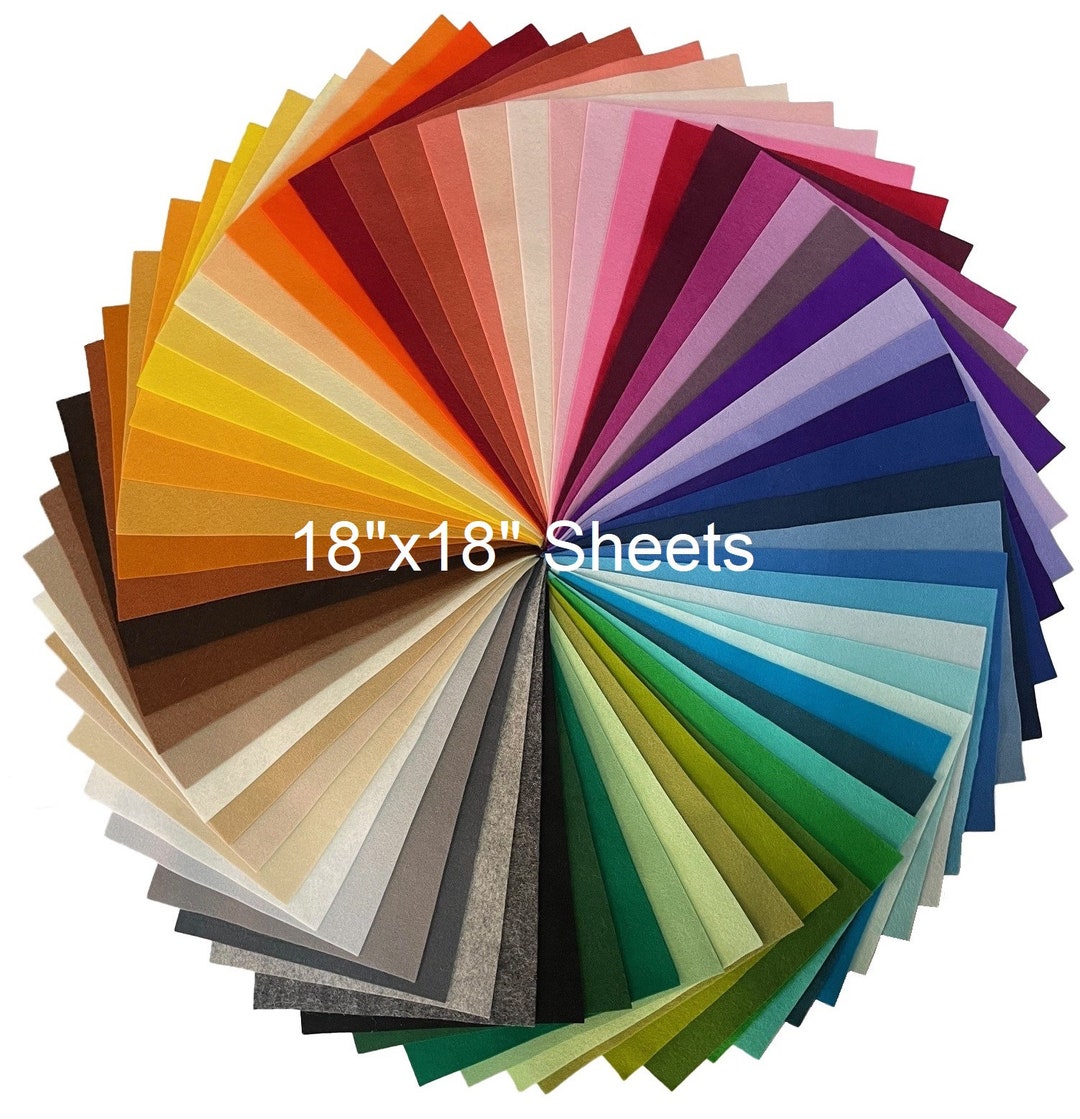 100% Wool Felt - 18"x18" Sheet, 1/16" Thick - Etsy