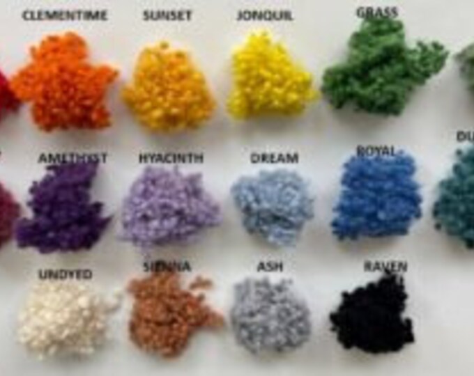 Toad Warts, Wool Nepps, Spinning, Weaving, Felting, Effects, Hand Dyed ...