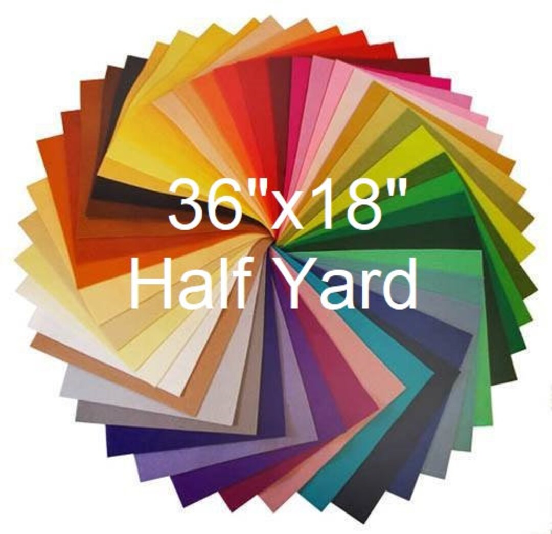 100% Wool Felt HALF YARD 36x18 1/16 - Etsy