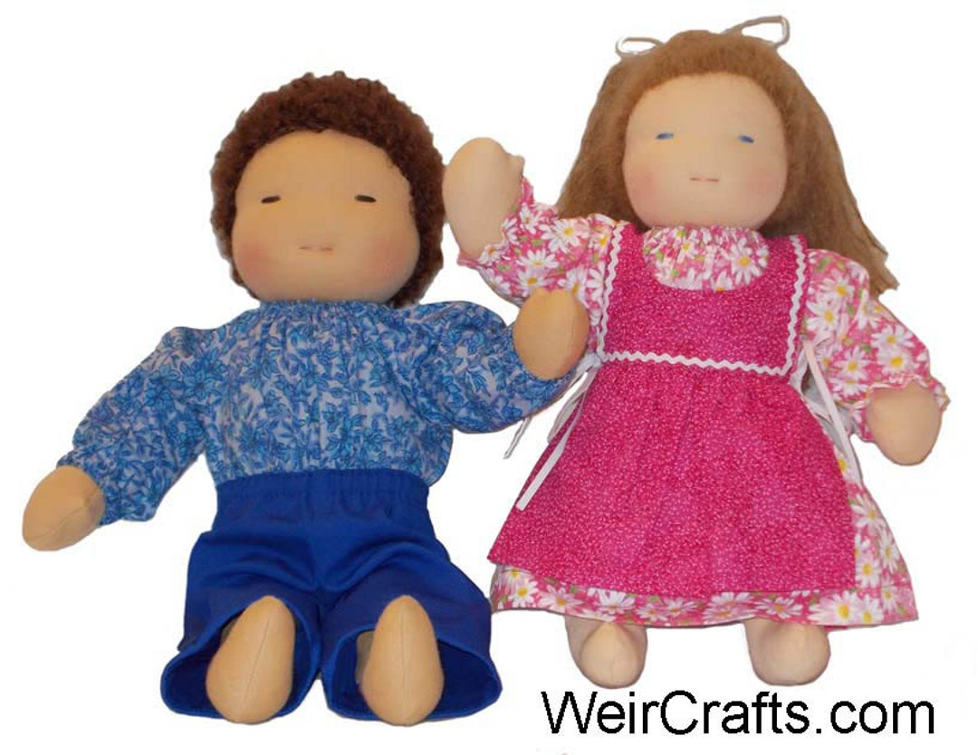 16" Button Jointed Waldorf Doll Making Kit With Clothing Patterns Too ...