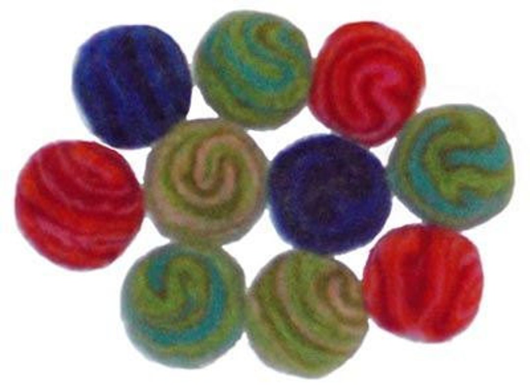 2.5cm Spiral Wool Felt Beads - Pack of 10 - Etsy