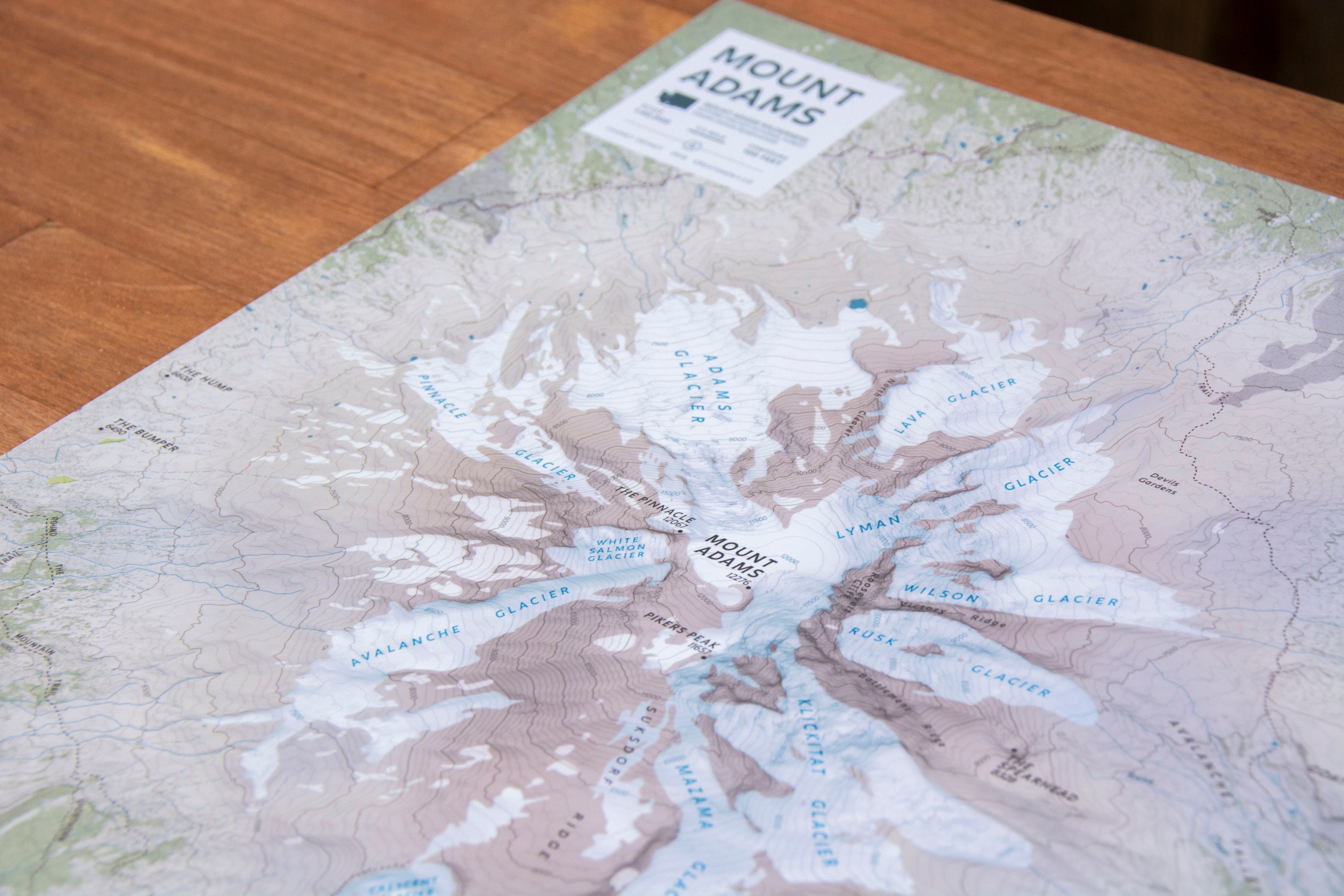 Mount Adams Topographic Map - Etsy