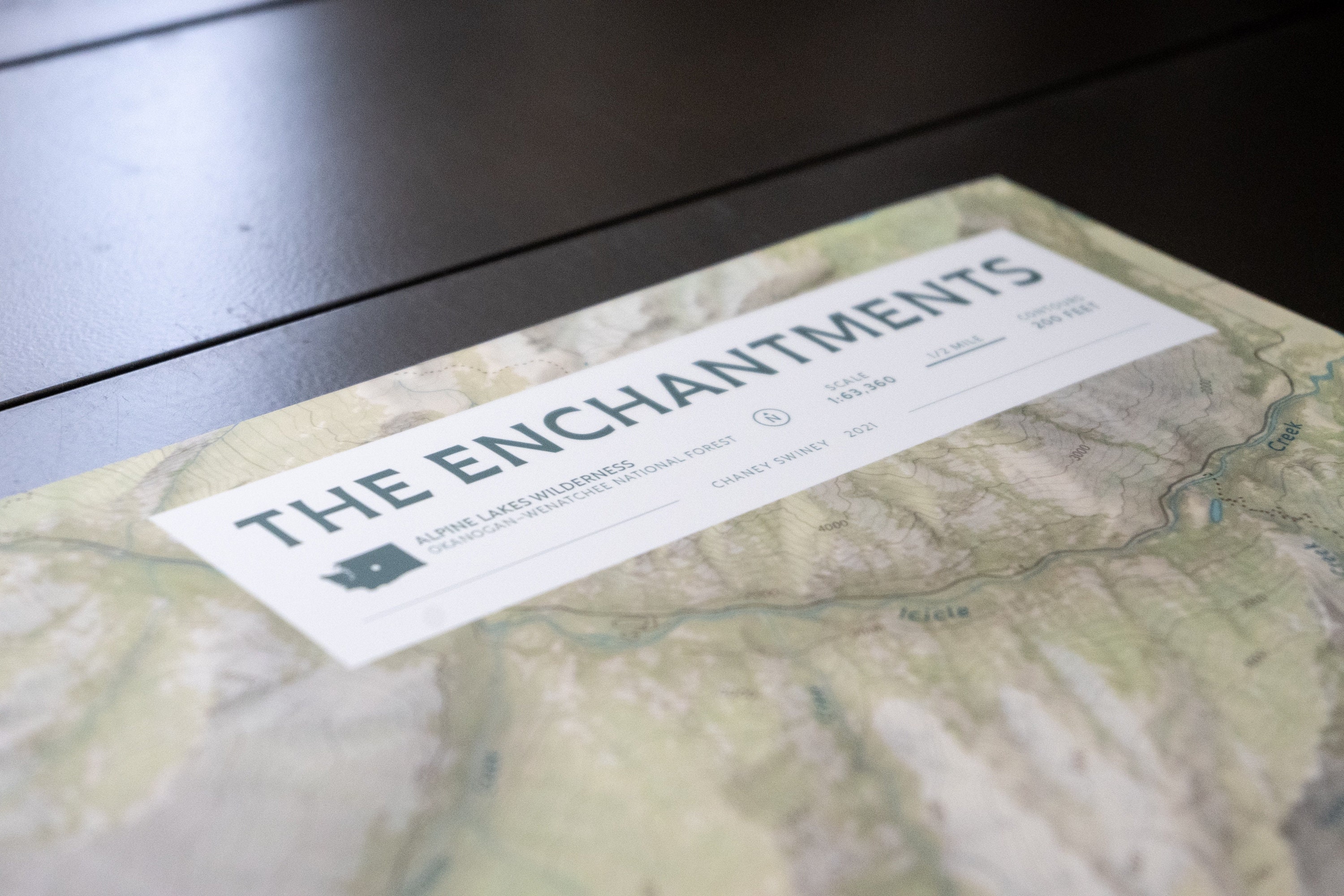 The Enchantments Topographic Map - Etsy