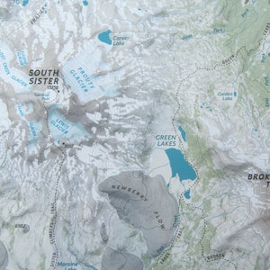 Three Sisters Topographic Map - Etsy
